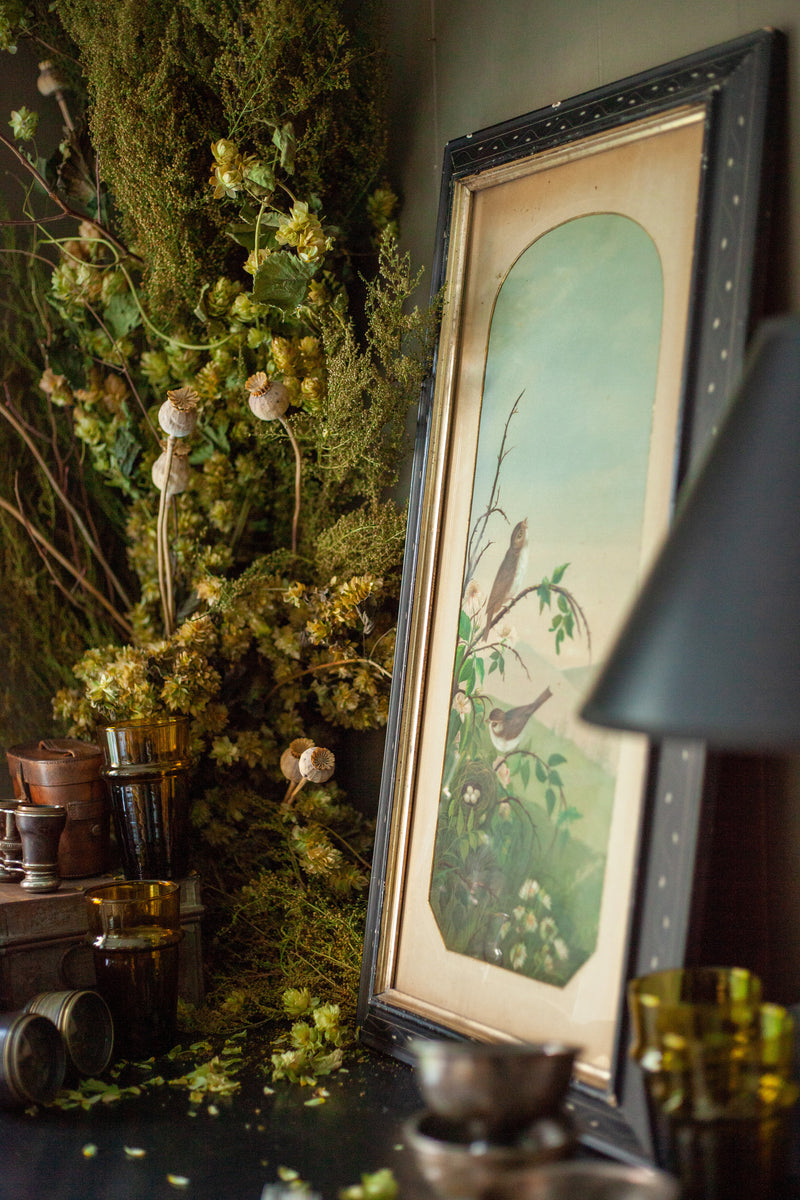 Antique Pearl Inlay Aviary Art – Restoration House Blog